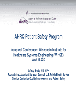 Fillable Online AHRQ Patient Safety Program Fax Email Print - pdfFiller
