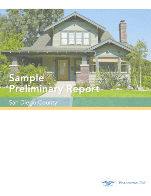 Fillable Online SAMPLE PRELIMINARY REPORT Fax Email Print - pdfFiller