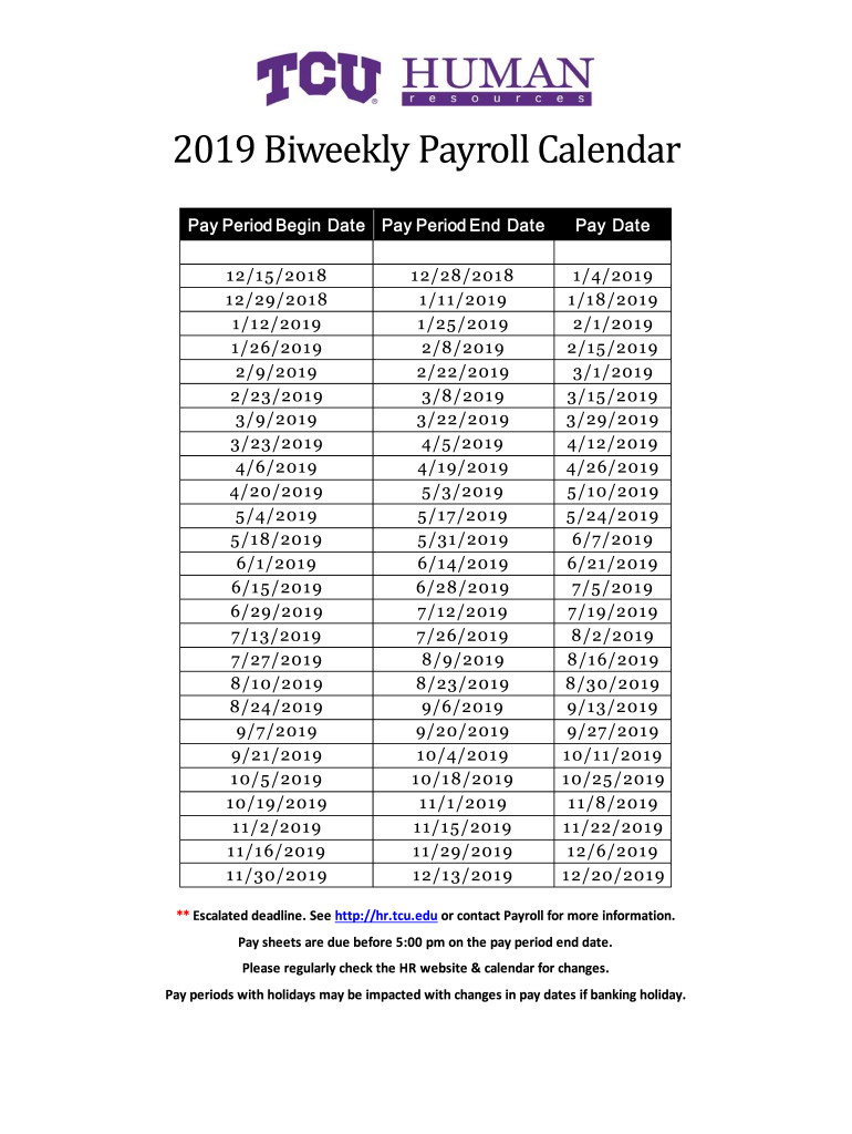2020 Biweekly Payroll Calendar Template Fill Online Printable Fillable Blank PdfFiller