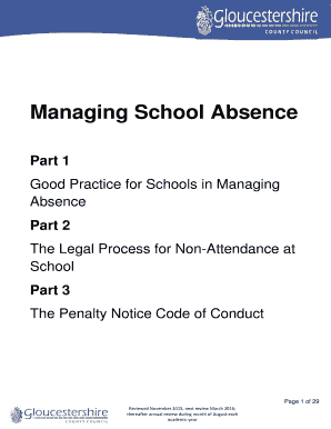 Fillable Online Managing School Absence Fax Email Print - pdfFiller