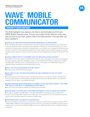 Fillable Online WAVE MOBILE COMMUNICATOR Fax Email Print - pdfFiller