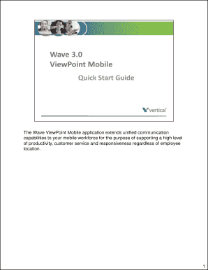 Fillable Online The Wave ViewPoint Mobile application extends unified ...