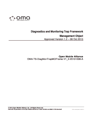 Fillable Online Diagnostics and Monitoring Trap Framework Fax Email ...