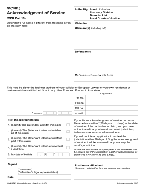 Fillable Online (CPR Part 10) Fax Email Print - pdfFiller