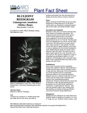 Fillable Online Plant Fact Sheet template Fax Email Print - pdfFiller
