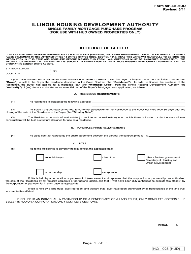 Fillable Online Form MP-6B-HUD Fax Email Print - pdfFiller