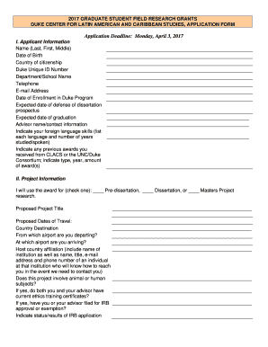 Fillable Online DUKE CENTER FOR LATIN AMERICAN AND CARIBBEAN STUDIES ...