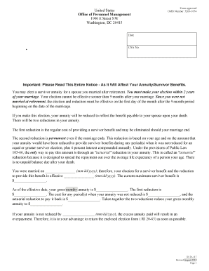 Fillable Online OMB Number: 3206-0174 Fax Email Print - pdfFiller