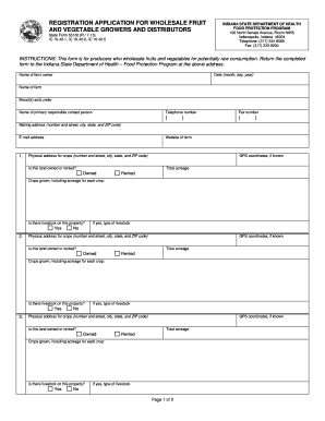Fillable Online REGISTRATION APPLICATION FOR WHOLESALE FRUIT Fax Email ...