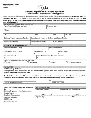 Fillable Online California Organic Program Fax Email Print - pdfFiller