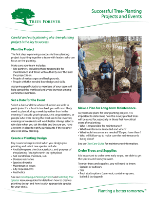 Fillable Online Successful Tree-Planting Fax Email Print - pdfFiller