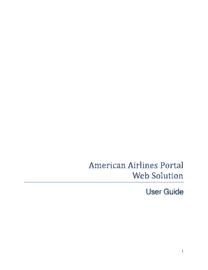 Fillable Online American Airlines Portal Fax Email Print - pdfFiller