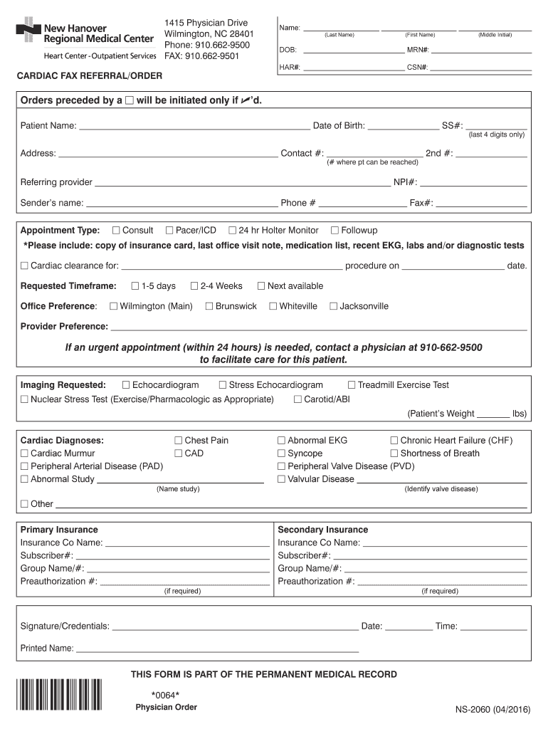 Fillable Online 1415 Physician Drive Fax Email Print - pdfFiller