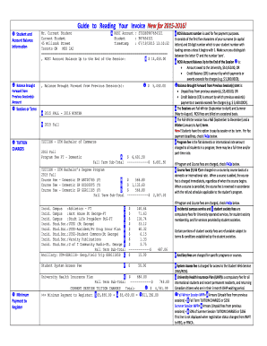 Fillable Online Guide to Reading Your Invoice New for 2015-2016 Fax ...