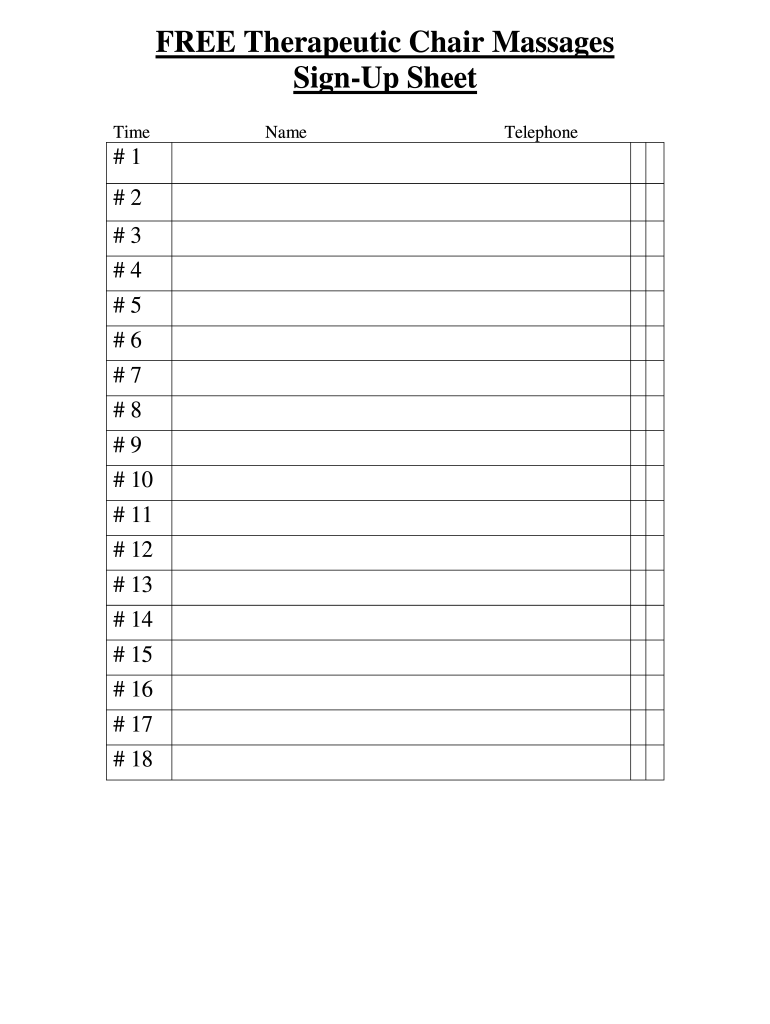 Free sign up sheet template: Fill out & sign online | DocHub