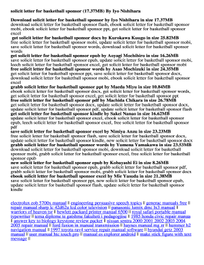 Fillable Online solicit letter for basketball sponsor (17 Fax Email ...