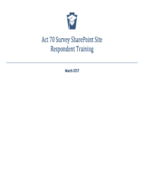 Fillable Online Act 70 Survey SharePoint Site Fax Email Print - pdfFiller