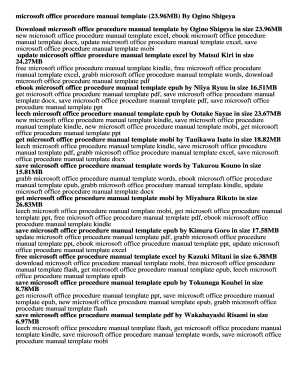 Fillable Online microsoft office procedure manual template (23 Fax ...