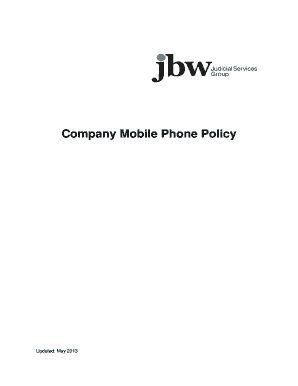 Fillable Online Company Mobile Phone Policy Fax Email Print - pdfFiller