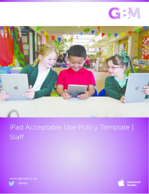 Fillable Online iPad Acceptable Use Policy Template Fax Email Print ...