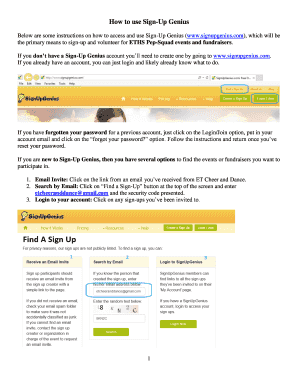 Fillable Online How to use Sign-Up Genius Fax Email Print - pdfFiller