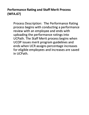 Fillable Online Performance Rating and Staff Merit Process Fax Email ...