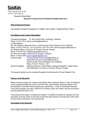 Fillable Online Research Consent Form for Research Student Interviews ...
