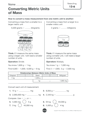 Fillable Online Converting Metric Units Fax Email Print - pdfFiller