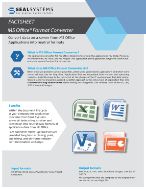 Fillable Online MS Office Format Converter Fax Email Print - pdfFiller