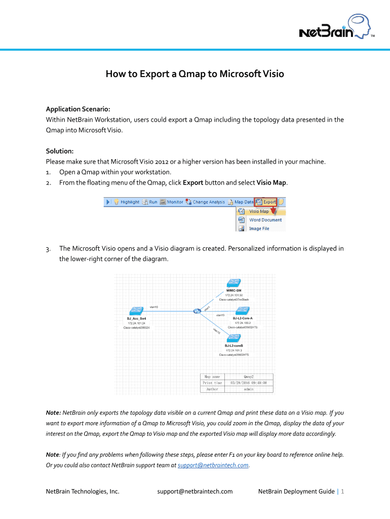 Fillable Online How to Export a Qmap to Microsoft Visio Fax Email Print ...