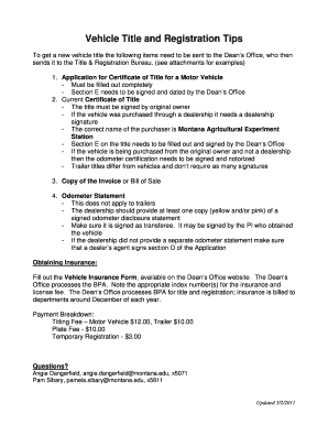 Fillable Online Vehicle Title and Registration Tips Fax Email Print ...