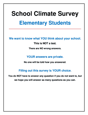 Fillable Online School Climate Survey Fax Email Print - pdfFiller
