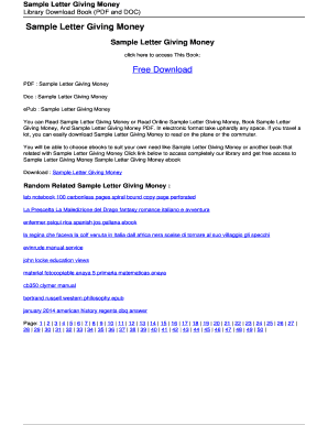 Fillable Online Sample Letter Giving Money Fax Email Print - pdfFiller
