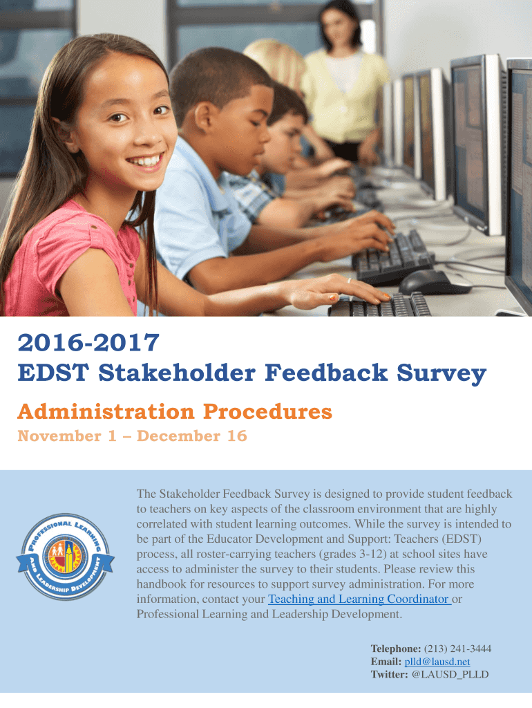 Fillable Online EDST Stakeholder Feedback Survey Fax Email Print ...