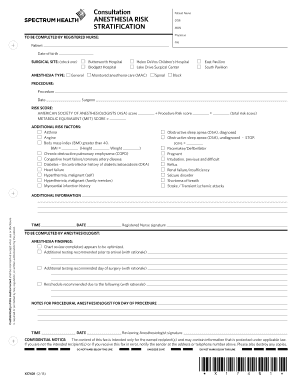 Fillable Online Anesthesia risk Fax Email Print - pdfFiller