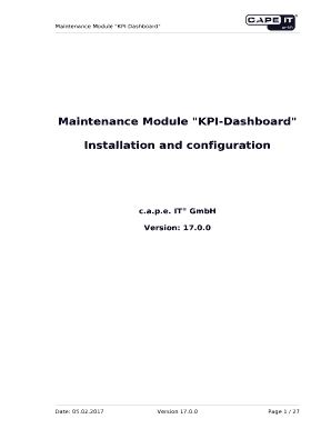 Fillable Online Maintenance Module "KPI-Dashboard" Fax Email Print ...
