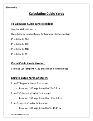 Fillable Online Calculating Cubic Yards Fax Email Print - pdfFiller