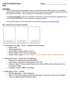 Fillable Online AMS Tri-fold Brochure Fax Email Print - pdfFiller