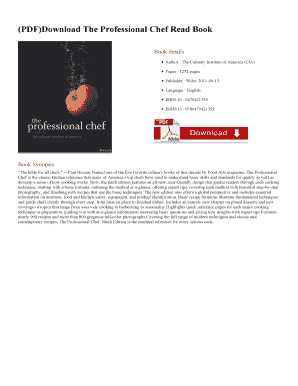 The Professional Chef Book Pdf - Fill Online, Printable, Fillable ...