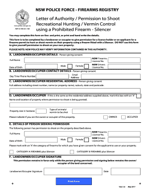Fillable Online Letter of Authority / Permission to Shoot Fax Email ...