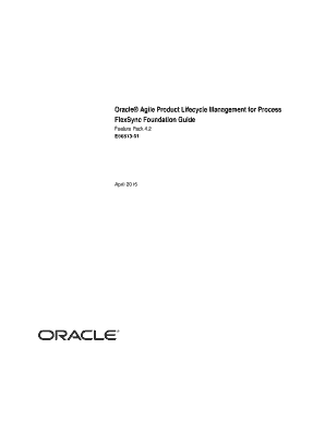Fillable Online Oracle Agile Product Lifecycle Management for Process Fax Email Print - pdfFiller