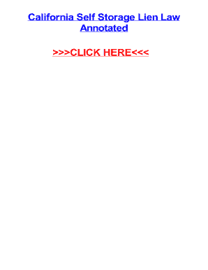 Fillable Online California Self Storage Lien Law Fax Email Print ...