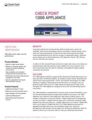 Fillable Online Check Point 13800 Appliance Datasheet Fax Email Print ...