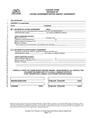 Fillable Online LISTING AGREEMENT/BUYER AGENCY AGREEMENT Fax Email ...