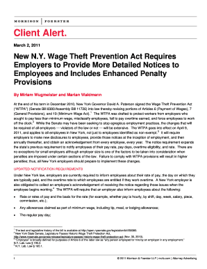 Fillable Online Wage Theft Prevention Act Requires Fax Email Print ...