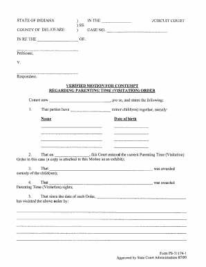 Fillable Online VERIFIED MOTION FOR CONTEMPT Fax Email Print - pdfFiller