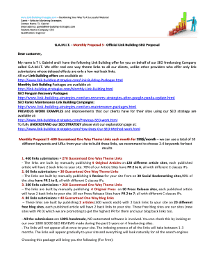 Fillable Online - Monthly Proposal 3 - Official Link Building-SEO ...