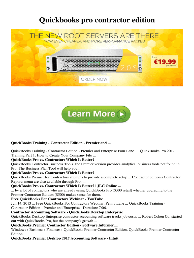 Fillable Online Quickbooks pro contractor edition Fax Email Print ...