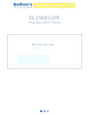 Fillable Online DL ENVELOPE Fax Email Print - pdfFiller