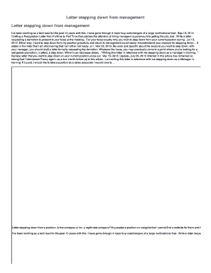Fillable Online Letter stepping down from management Fax Email Print ...
